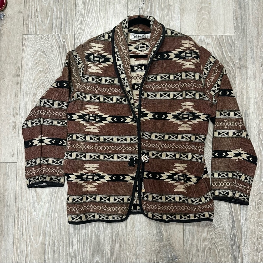 Vintage Flashback Western Woven Jacket - Gem